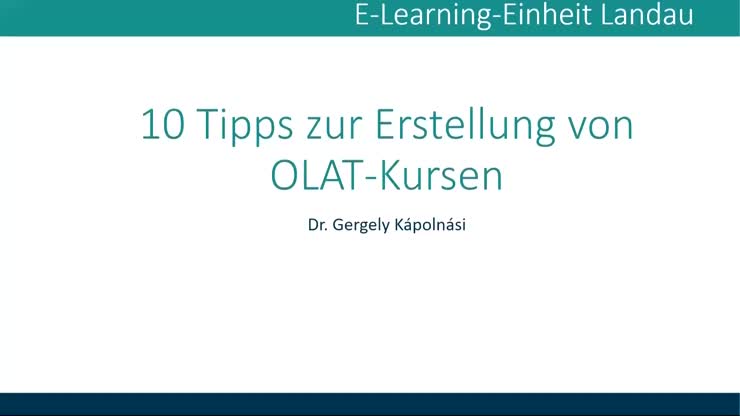 10 Tipps für OLAT-Kurse